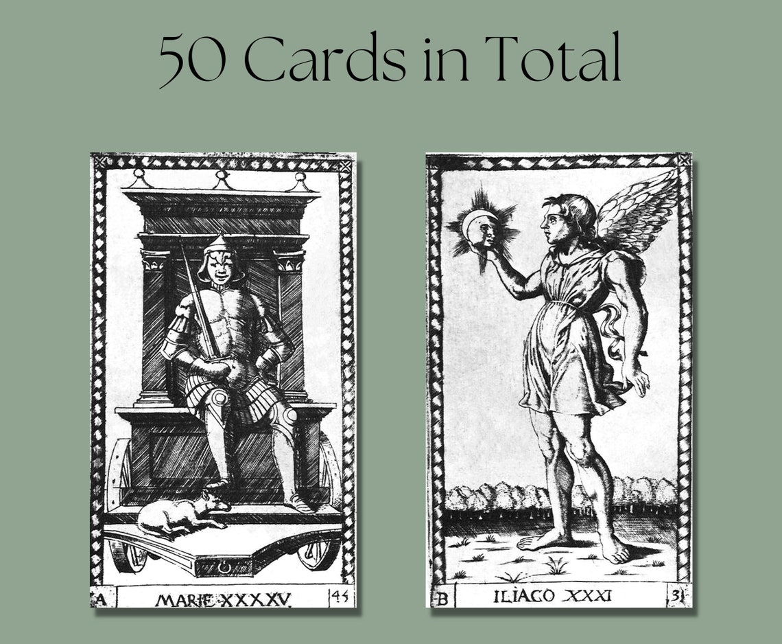 Mantegna Tarocchi 50 Cards • Renaissance Art Engravings • 16th Century ...