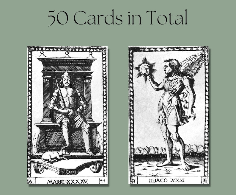 Mantegna Tarocchi 50 Cards • Renaissance Art Engravings • 16th Century ...