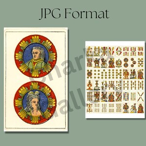 Printable "aluette" Playing Card Deck, French Card Game High Resolution ...