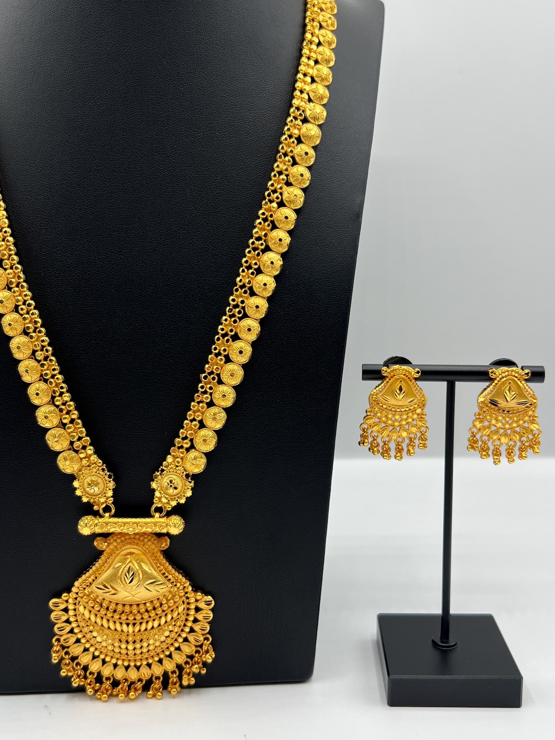 24k Gold Plated Rani Haar Set, Inspired by India, Pakistan, and Nepal ...