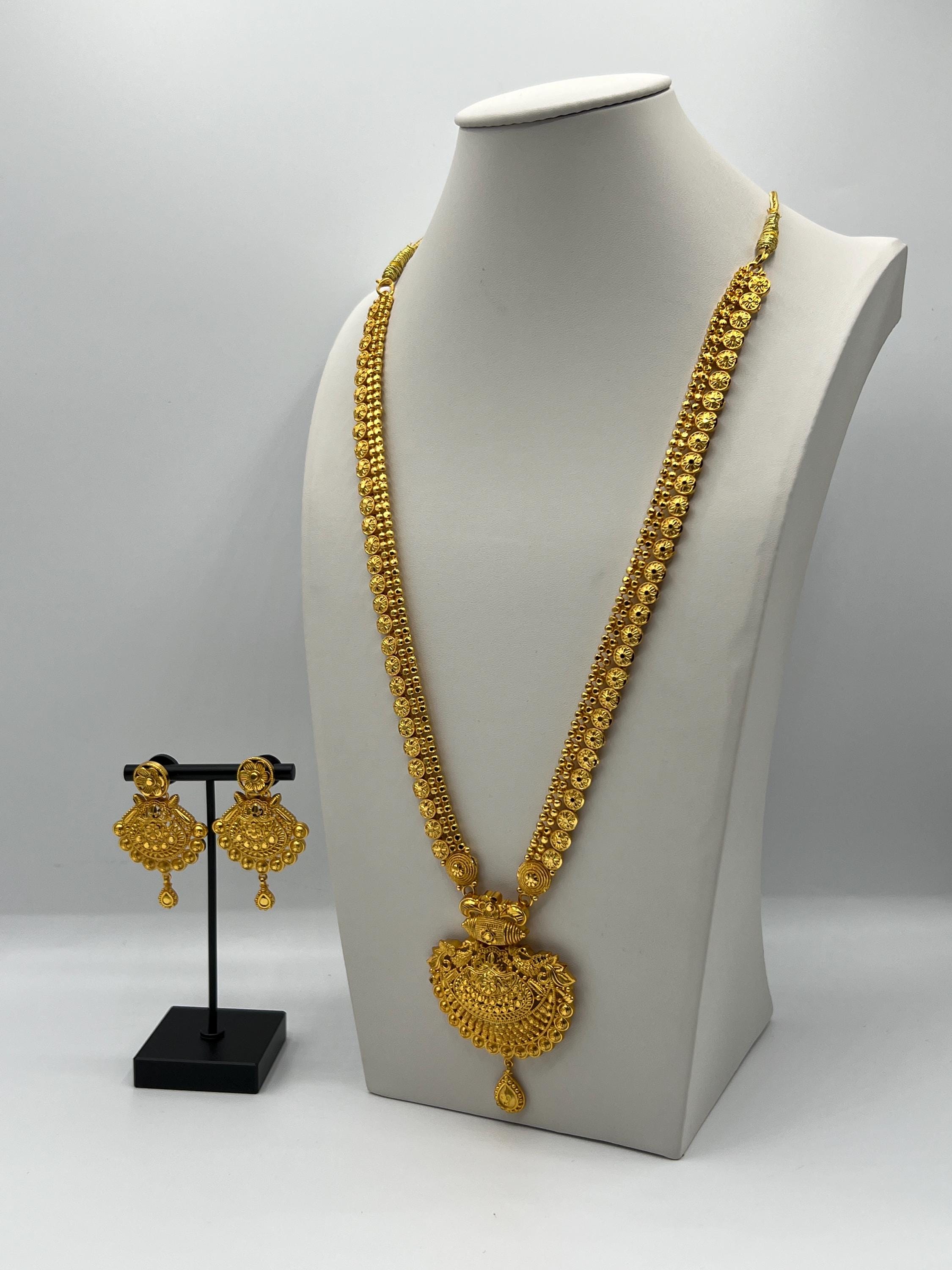 Gold Plated Rani Haar Set Traditional Indian Bridal Jewellery Nepali ...