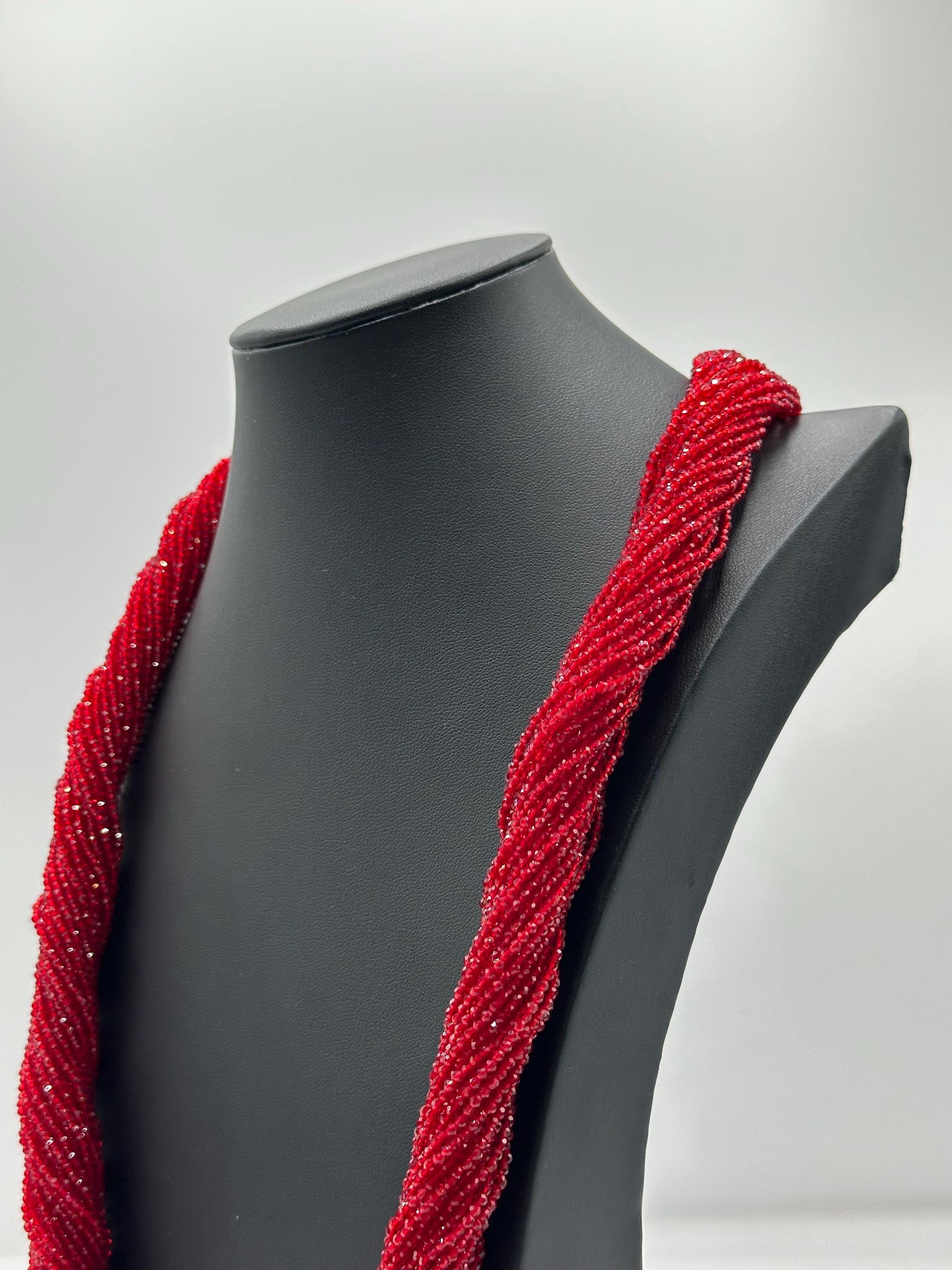 24K Gold Plated New Design Maili Tilhari in Red Hydro Potey Necklace ...