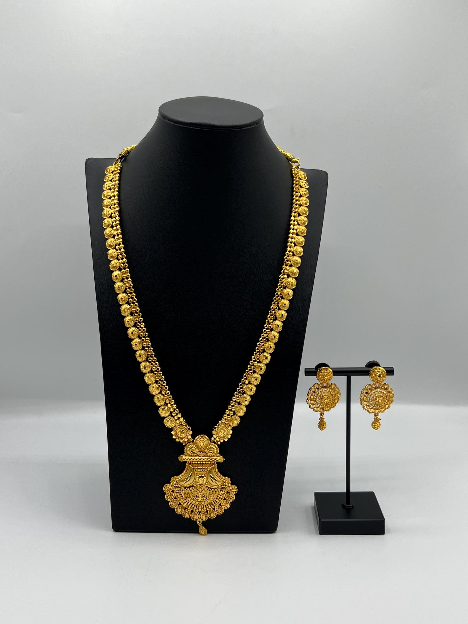 24ct Gold Plated Rani Haar Necklace Set | Indian Bridal Jewellery ...