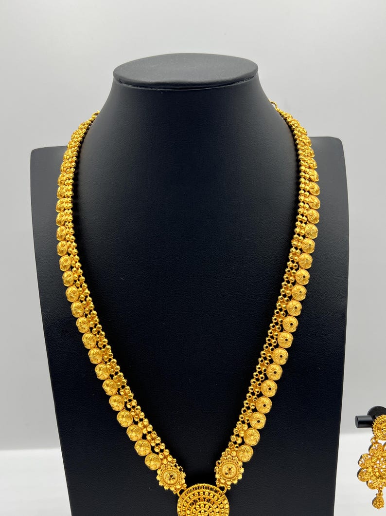 24k Gold Plated Luxurious Rani Haar Set - Etsy