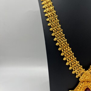 24k Gold Plated Luxurious Rani Haar Set - Etsy