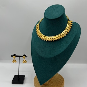 Gold Plated Mini Haar Set Bridal Necklace Traditional Indian Jewellery ...