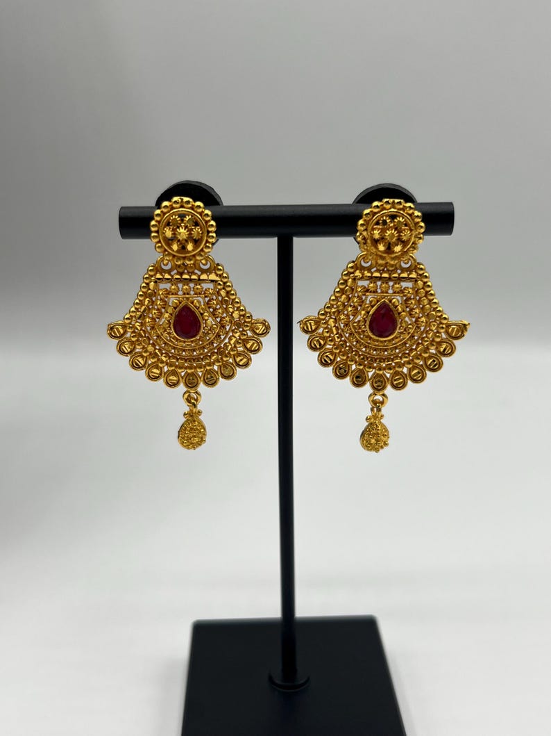 24k Gold Plated Luxurious Rani Haar Set - Etsy