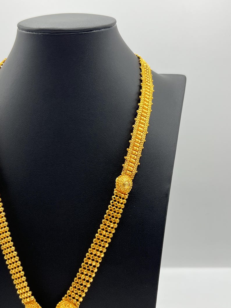 Gold Plated Rani Haar Set | Traditional Indian Bridal Necklace | Temple ...