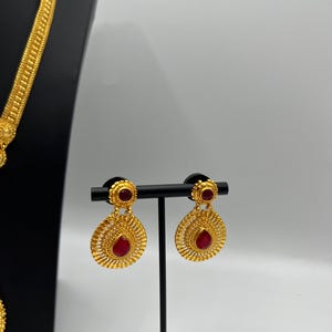 24k Gold Plated Luxurious Rani Haar Set - Etsy