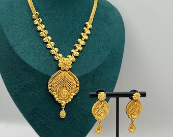 Gold Plated Mini Haar, Inspired by Indian, Pakistan, and Nepal - Etsy