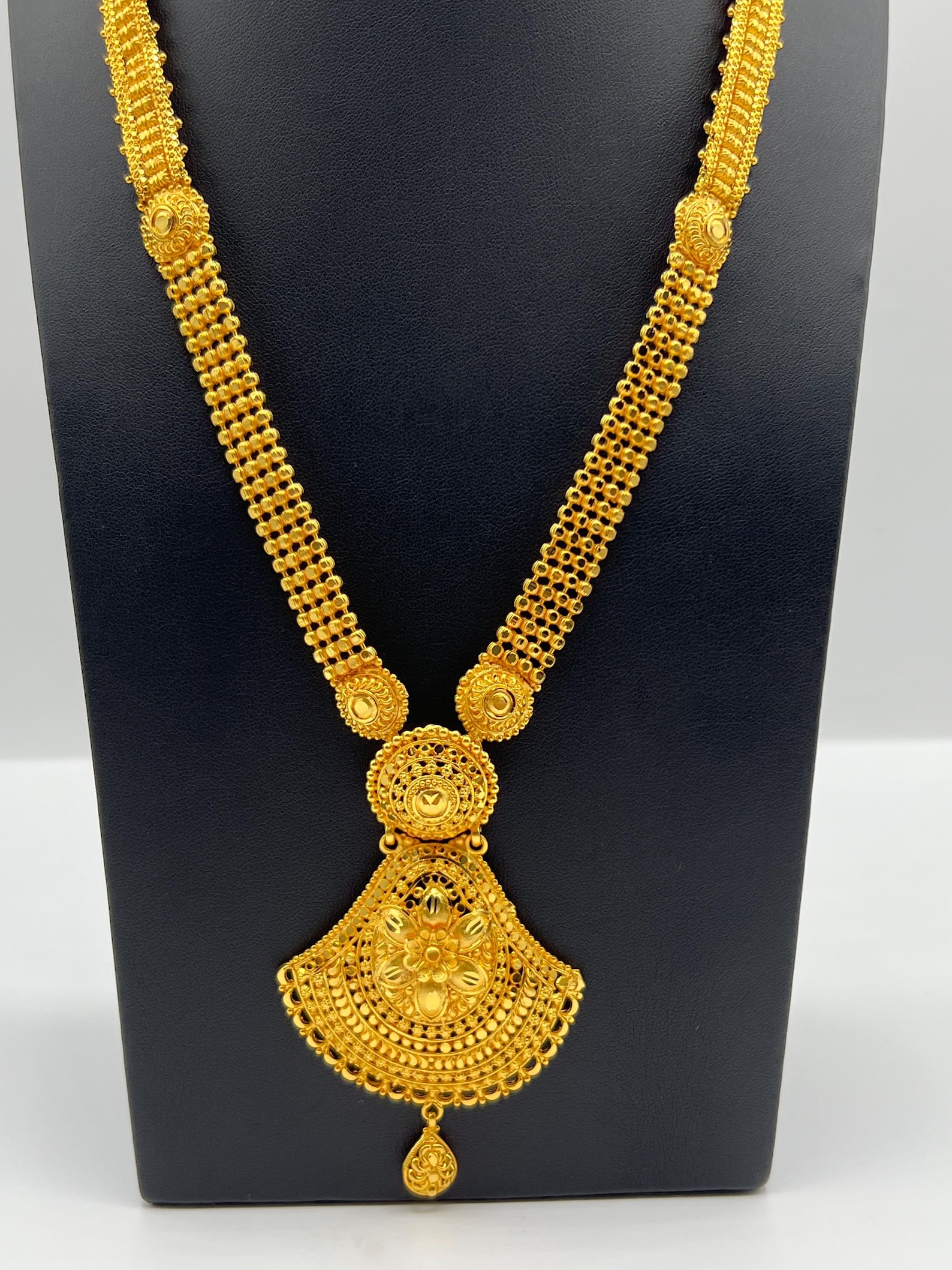 Gold Plated Rani Haar Set | Traditional Indian Bridal Necklace | Temple ...