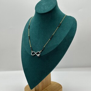 Gold Plated Mangalsutra With AD Pendant – Infinity Design – Traditional ...