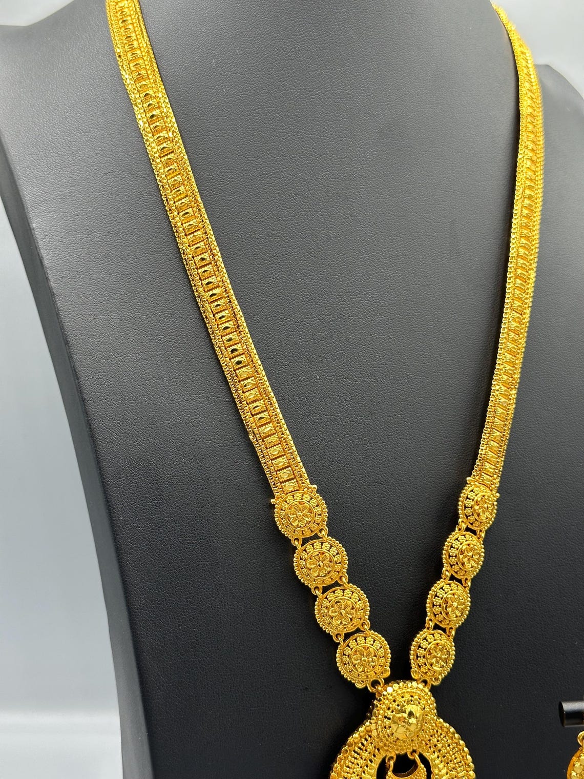 24k Gold Plated Rani Haar Set, Inspired by India, Pakistan, and Nepal ...