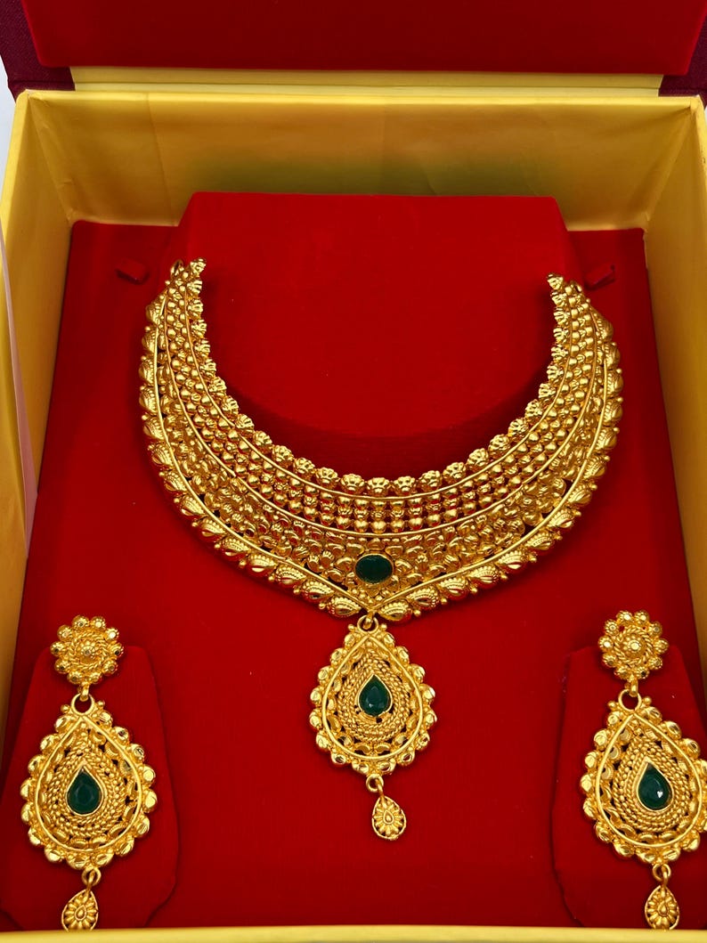 Nepali Gold Plated Choker Set Joda Haar Traditional Jewelry Bridal ...
