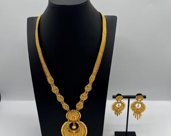 24k Gold Plated Luxurious Rani Haar Set - Etsy