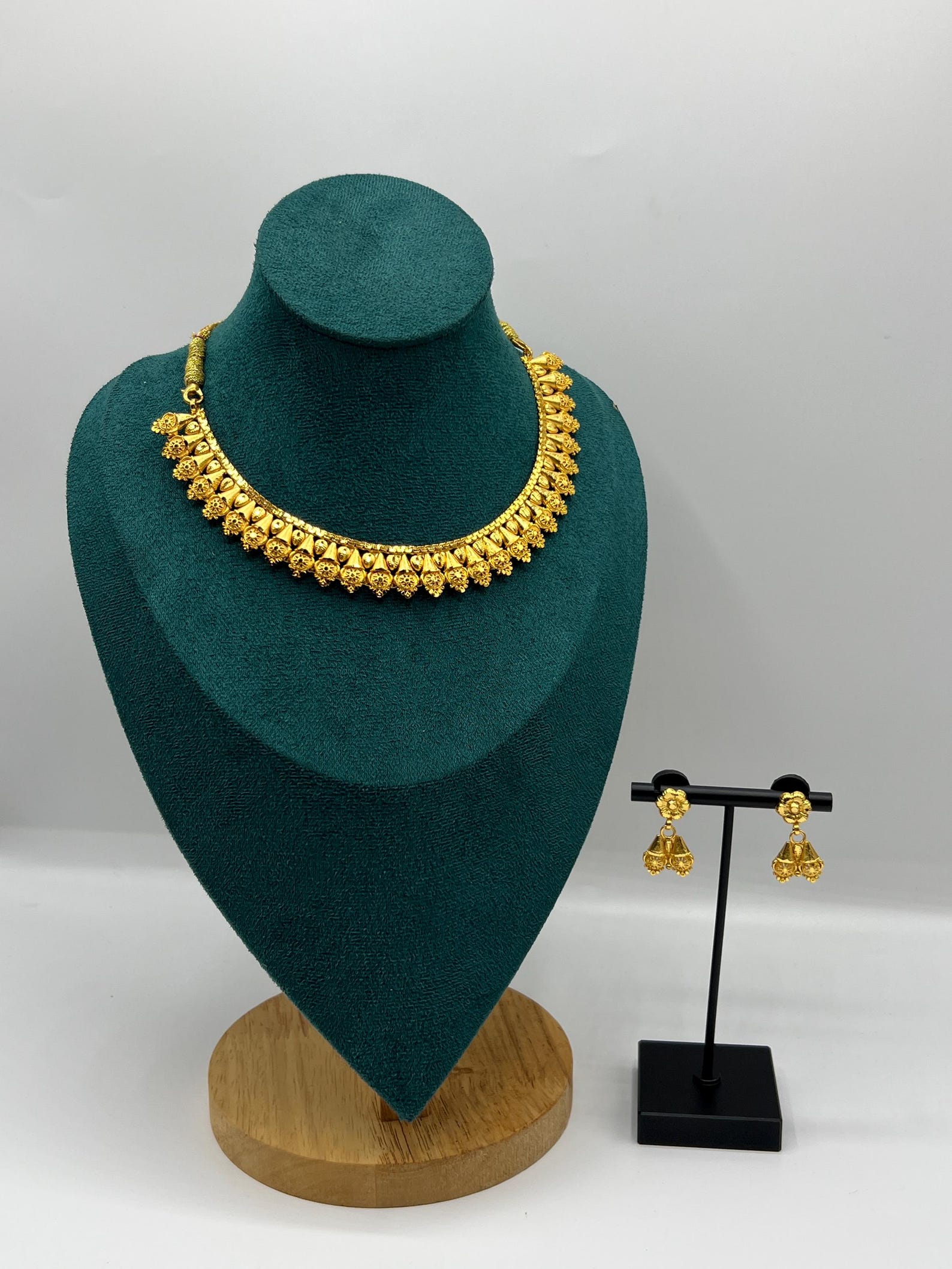 Gold Plated Mini Haar Set Bridal Necklace Traditional Indian Jewellery ...