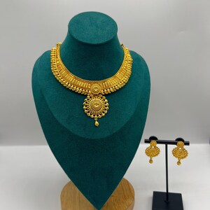 Luxury Gold Plated Mini Haar Set, Traditional Indian/nepali Necklace ...
