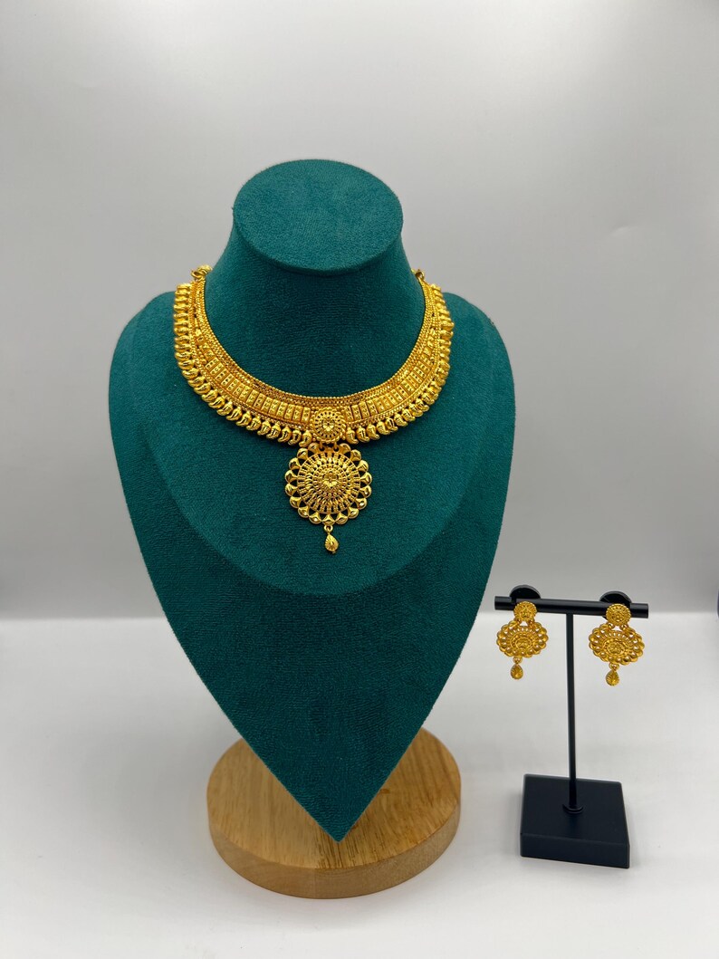 Luxury Gold Plated Mini Haar Set, Traditional Indian/nepali Necklace ...