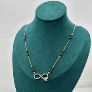 Gold Plated Mangalsutra With AD Pendant – Infinity Design – Traditional ...