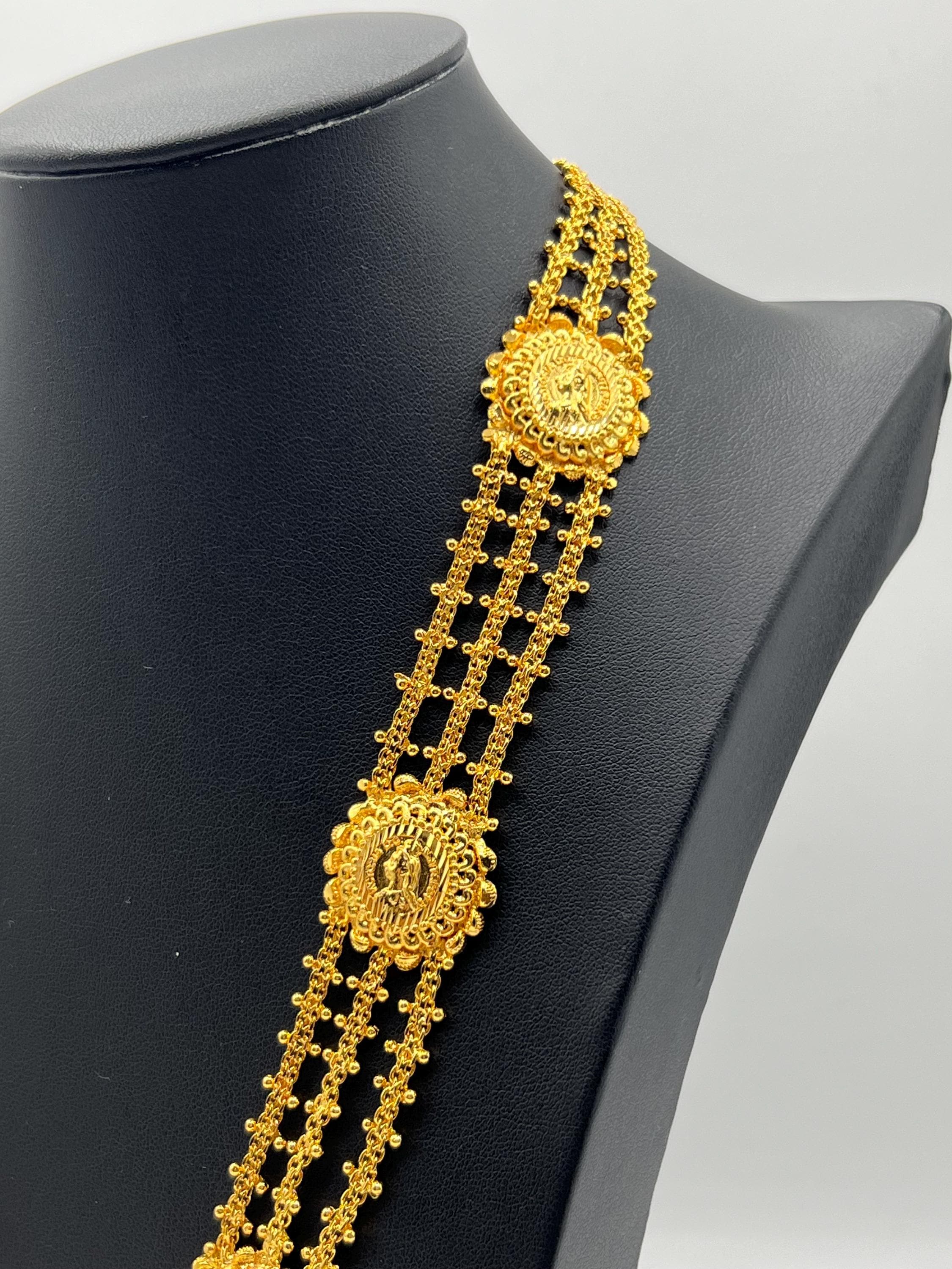 Gold Plated Coin Rani Haar With Influenced by Nepal, Indian, Pakistan ...