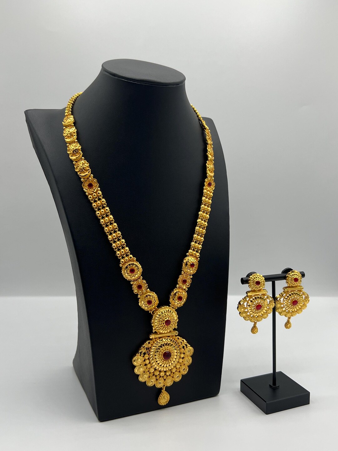 Luxury Gold Plated Rani Haar Set | Traditional Bridal Necklace | Grand ...