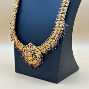Heavy Gold Plated Temple Jewellery Set – Mini Necklace, Long Necklace ...