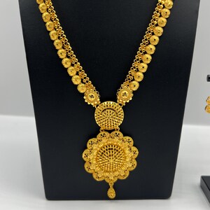 24k Gold Plated Luxurious Rani Haar Set - Etsy