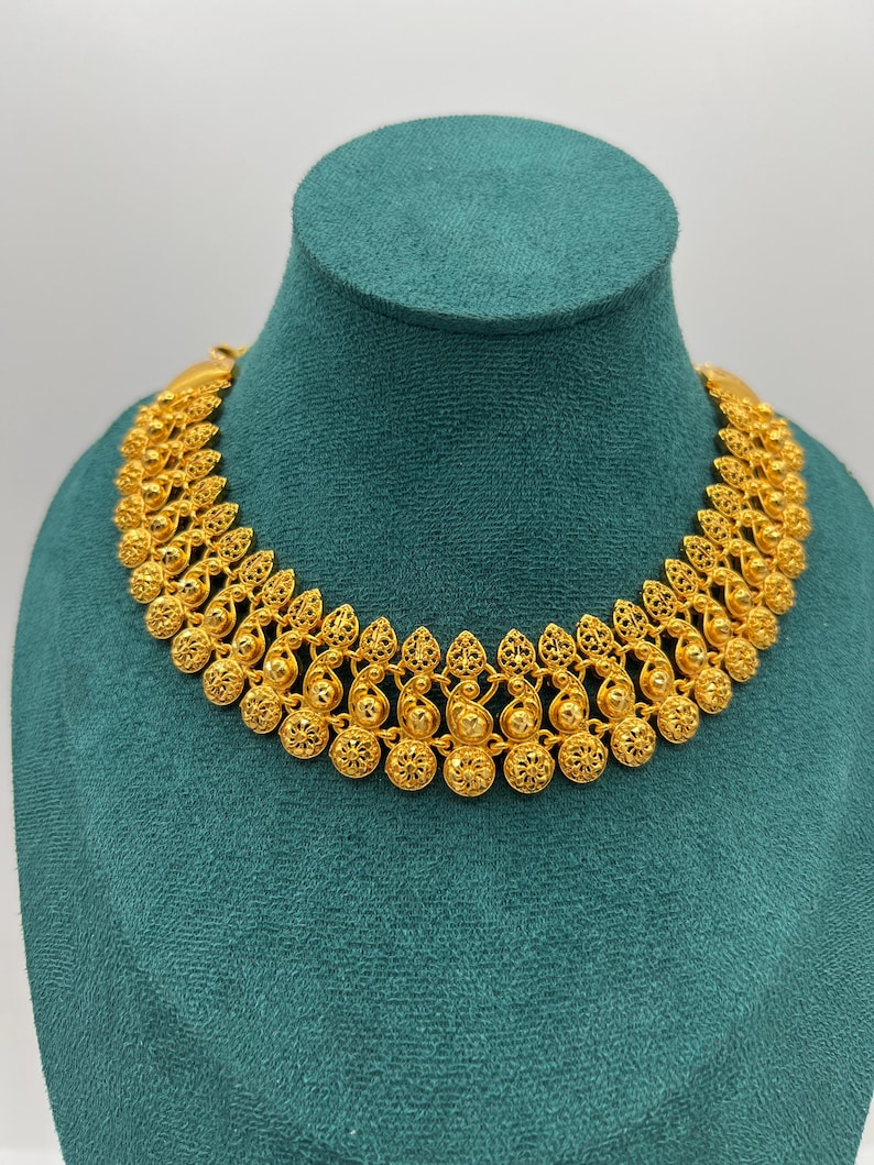 Luxury Gold Plated Mini Haar | Traditional Indian/nepali Necklace ...