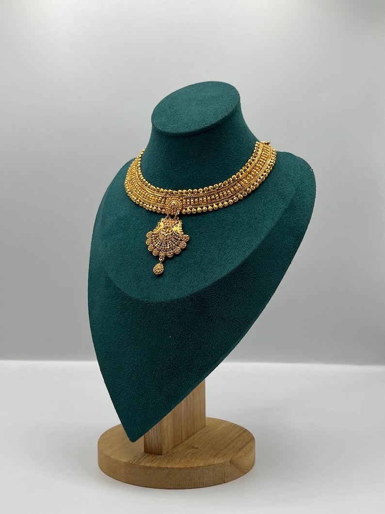 24K Gold Plated Mini Haar Necklace Traditional Nepali Bridal Jewellery ...
