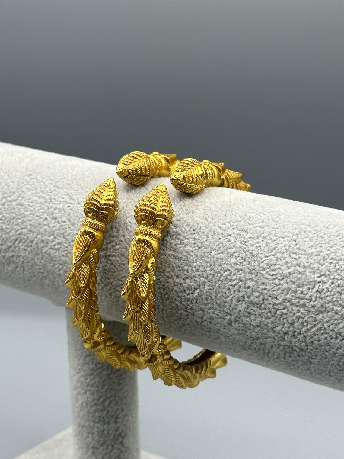 Nepali Gold-plated Adjustable Kade Bala Pair – Traditional Ethnic ...