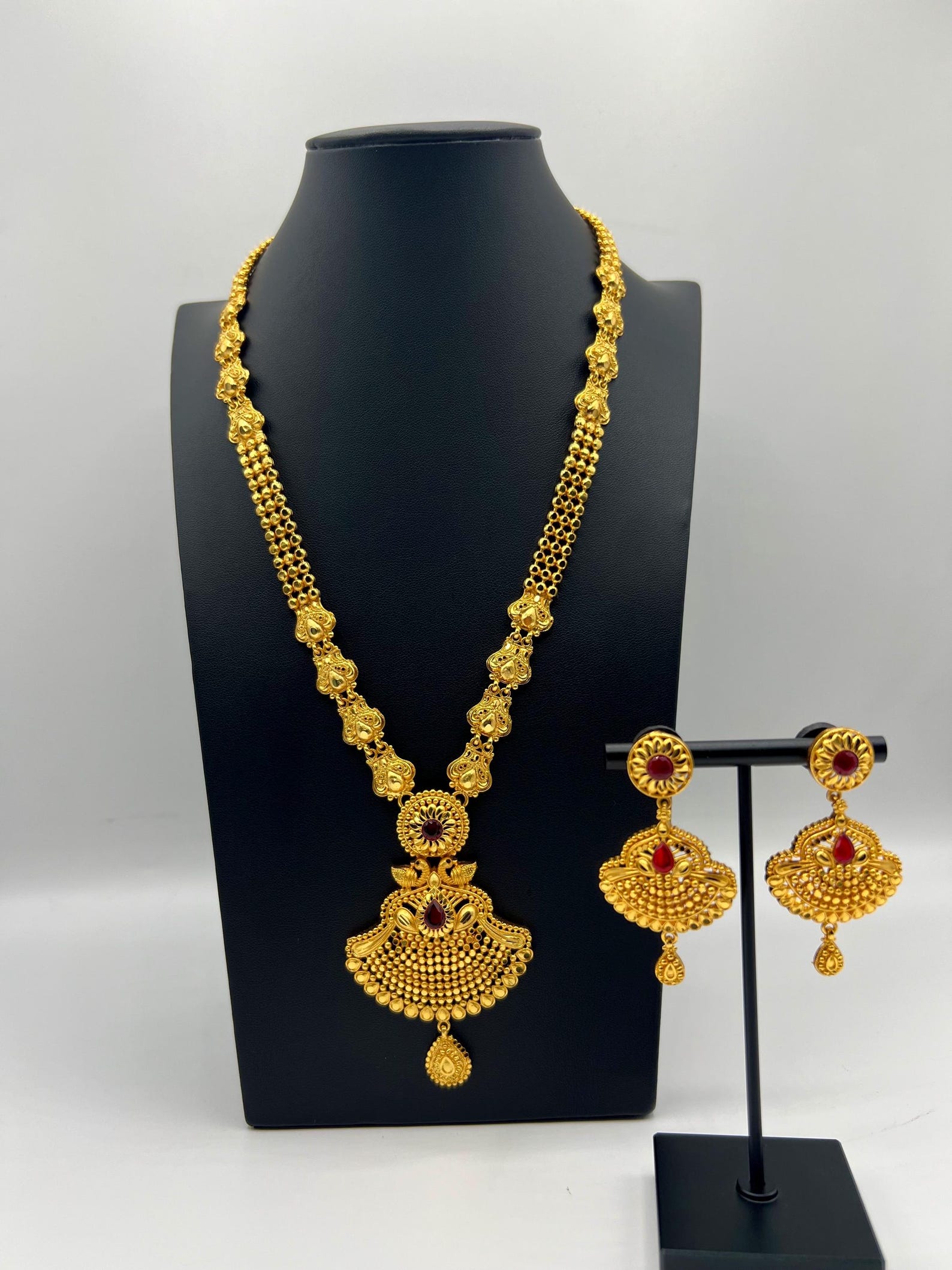 24k Gold Plated Luxurious Rani Haar Set - Etsy