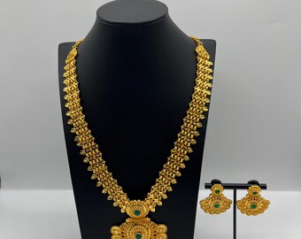24k Gold Plated Luxurious Rani Haar Set - Etsy