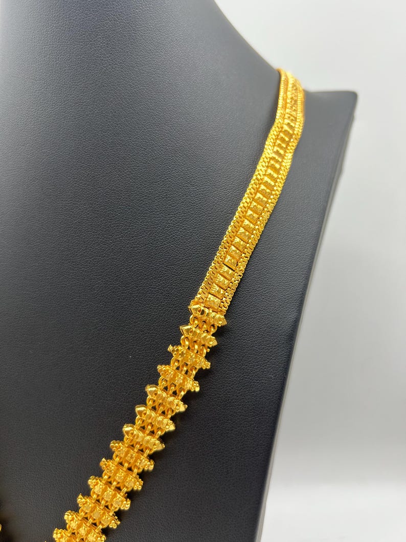 24k Gold Plated Rani Haar Set, Inspired by India, Pakistan, and Nepal ...