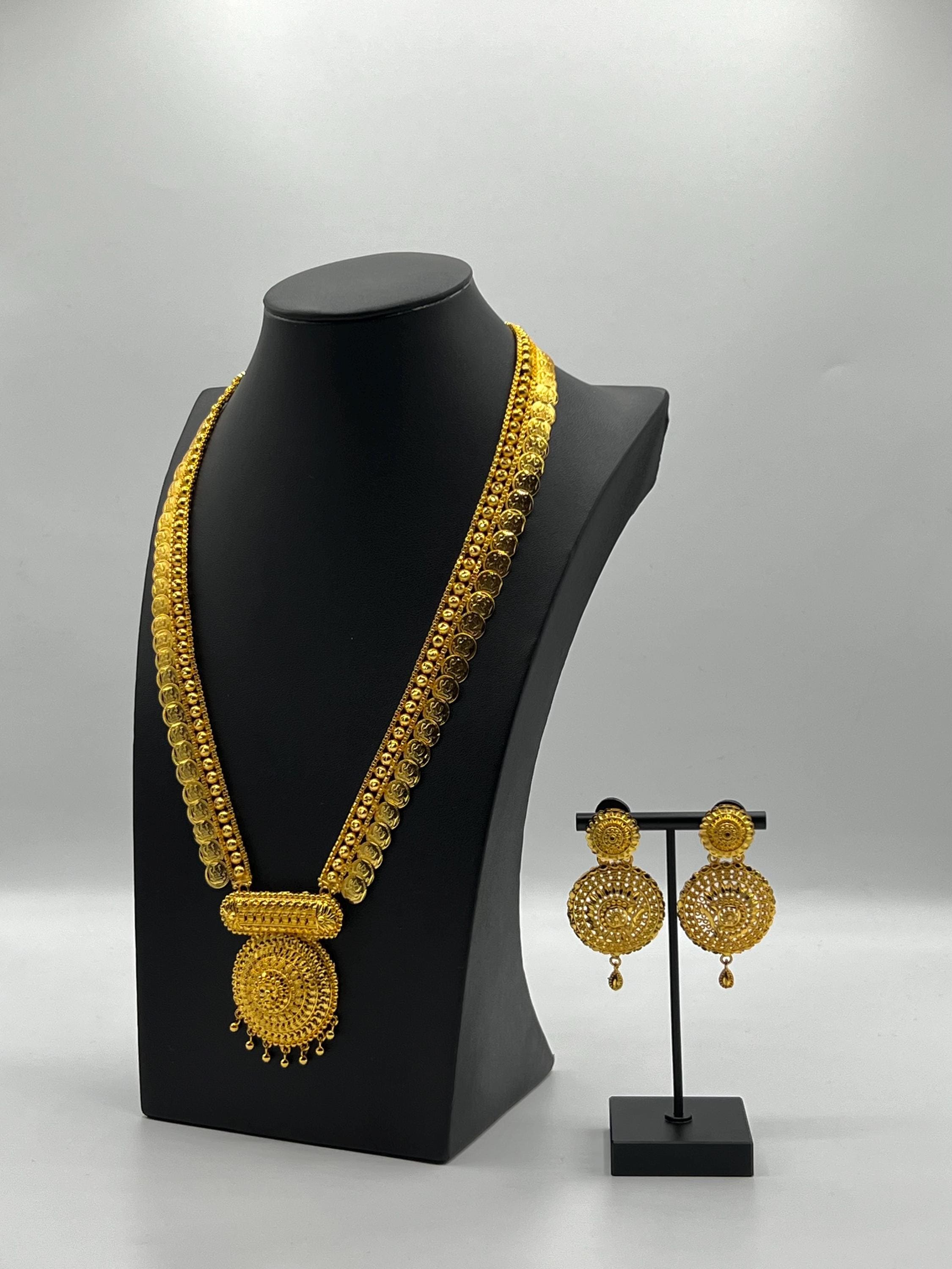 Gold Plated Coin Rani Haar Set, Inspired by India, Pakistan, and Nepal ...