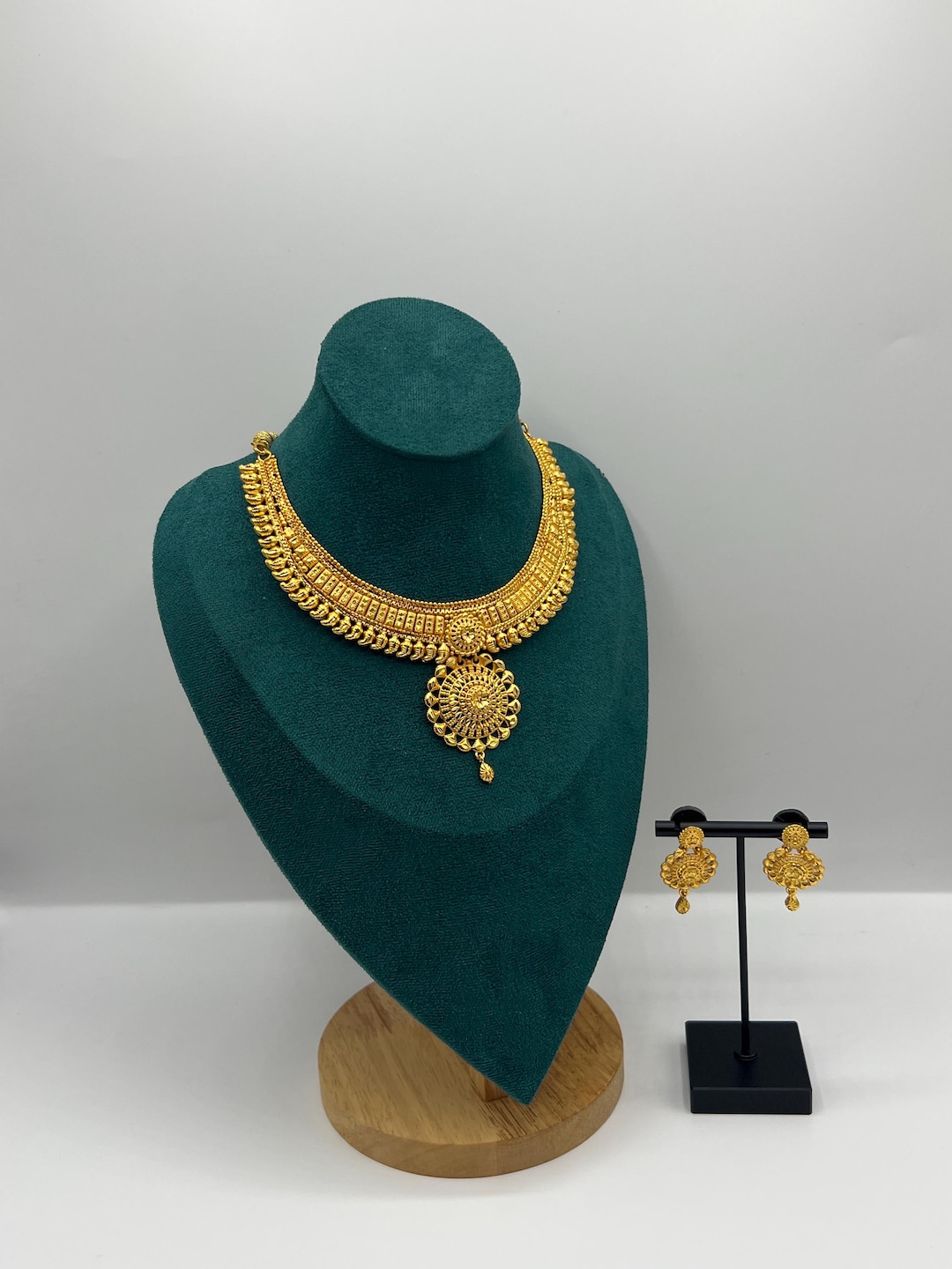 Luxury Gold Plated Mini Haar Set, Traditional Indian/nepali Necklace ...
