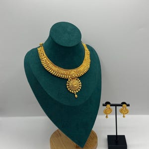 Luxury Gold Plated Mini Haar Set, Traditional Indian/nepali Necklace ...