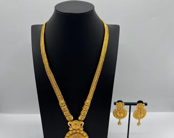 24k Gold Plated Rani Haar Set, Inspired by India, Pakistan, and Nepal ...
