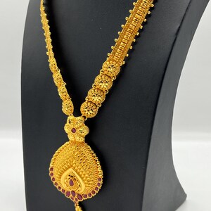 24k Gold Plated Luxurious Rani Haar Set - Etsy
