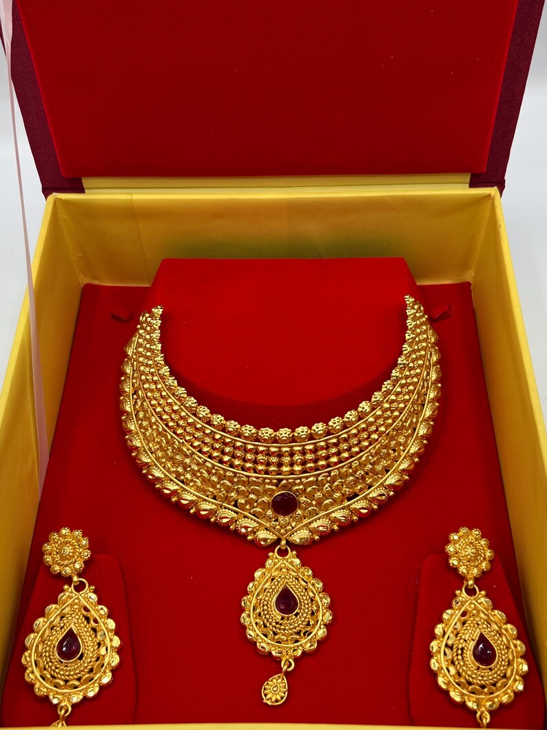 Nepali Gold Plated Choker Set Joda Haar Traditional Jewelry Bridal ...