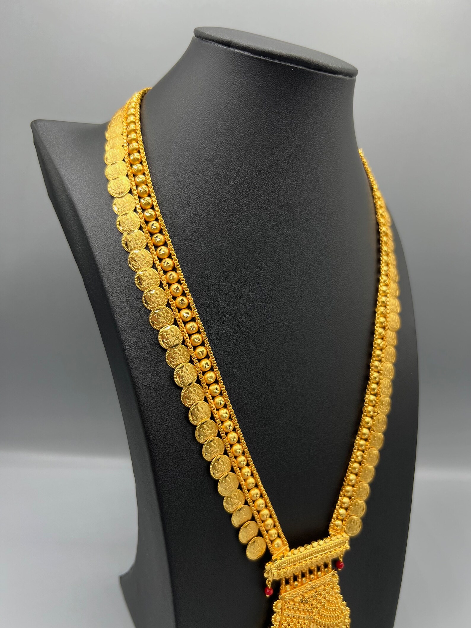 Gold Plated Coin Rani Haar Set, Inspired by India, Pakistan, and Nepal ...