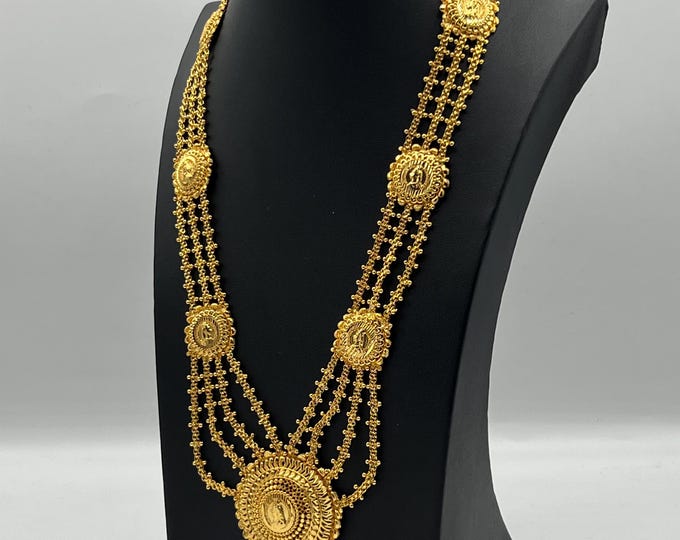 Gold Plated Coin Rani Haar With Influenced by Nepal, Indian, Pakistan ...