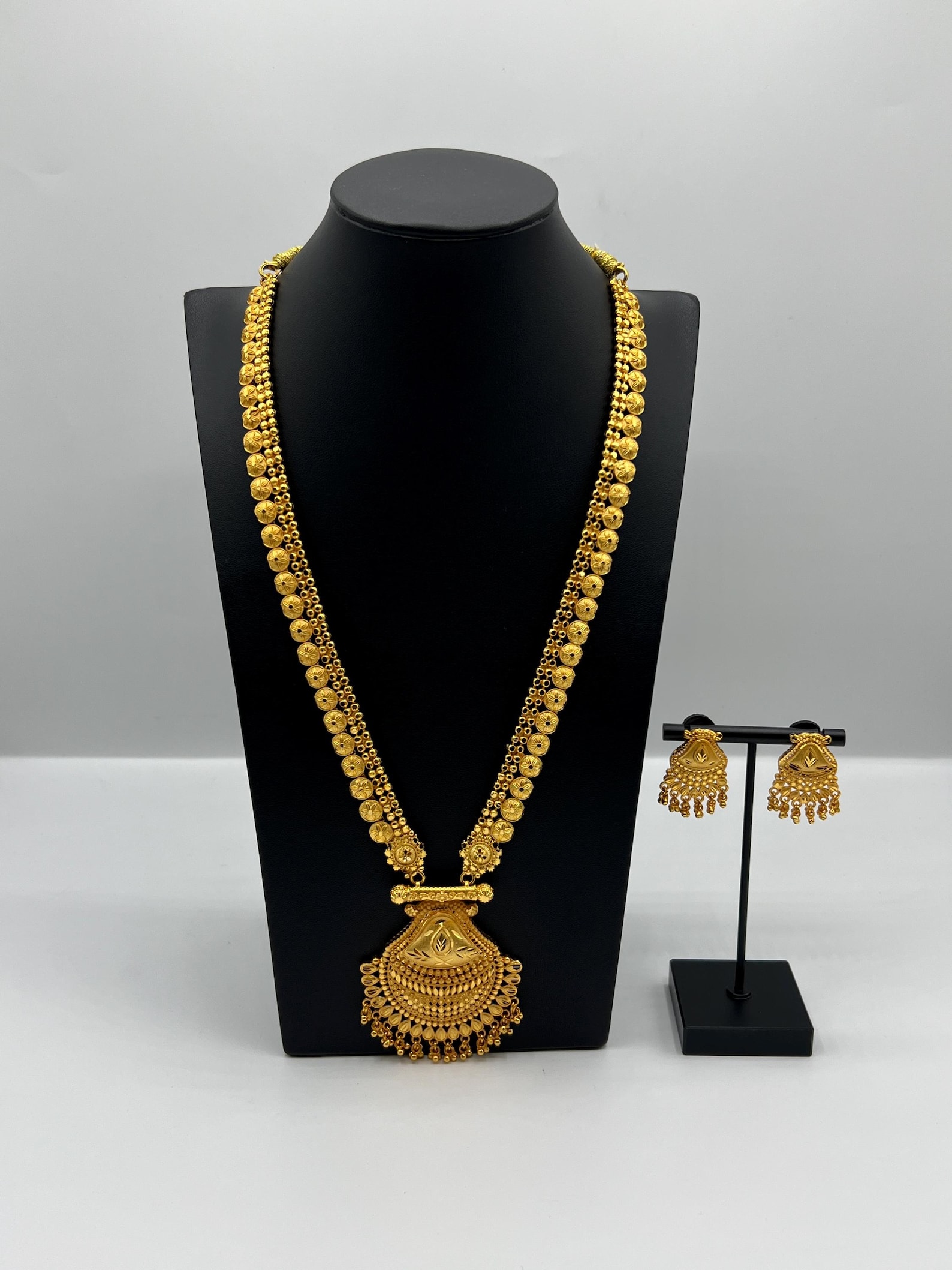 24k Gold Plated Rani Haar Set, Inspired by India, Pakistan, and Nepal ...