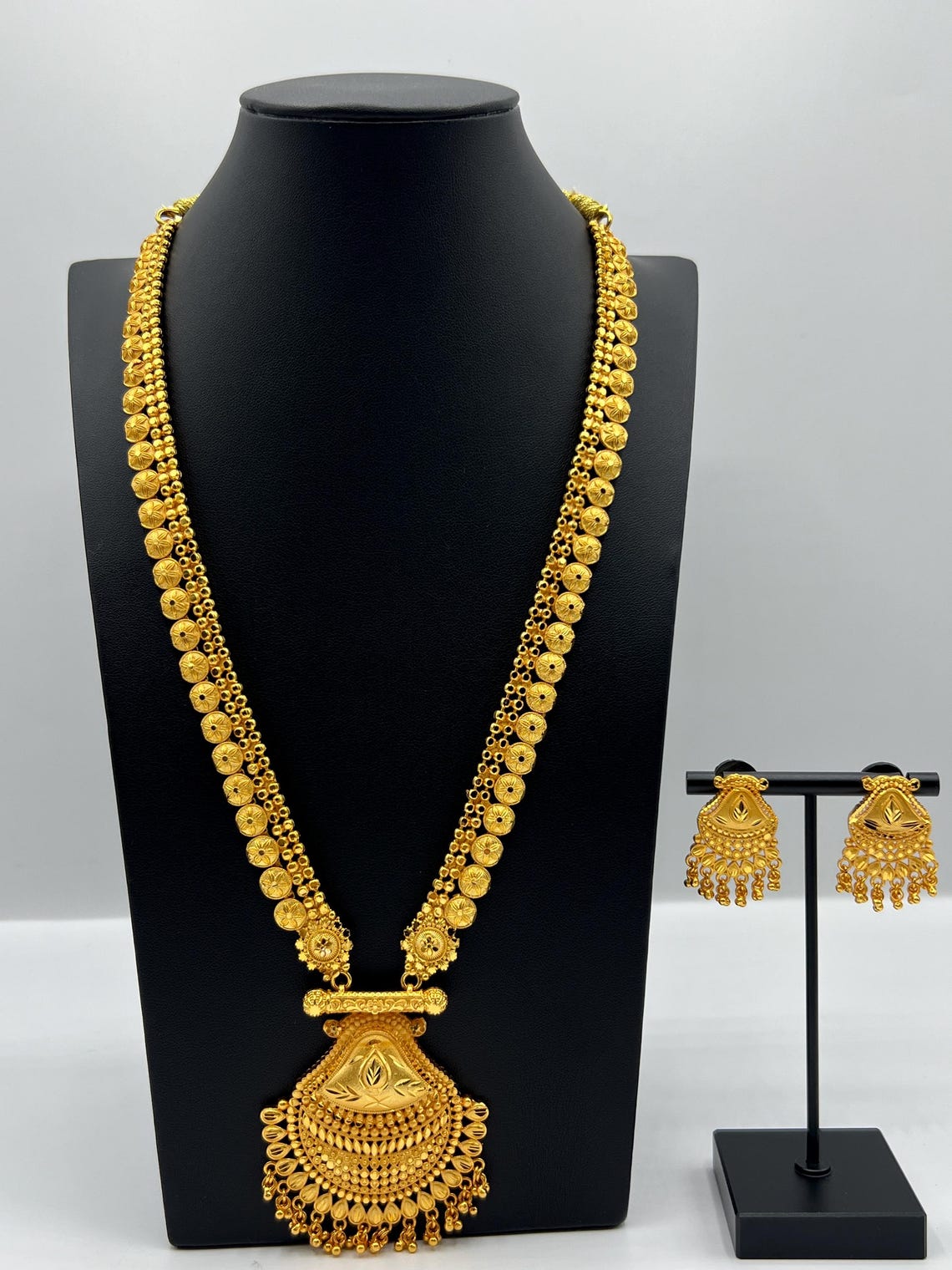 24k Gold Plated Rani Haar Set, Inspired by India, Pakistan, and Nepal ...