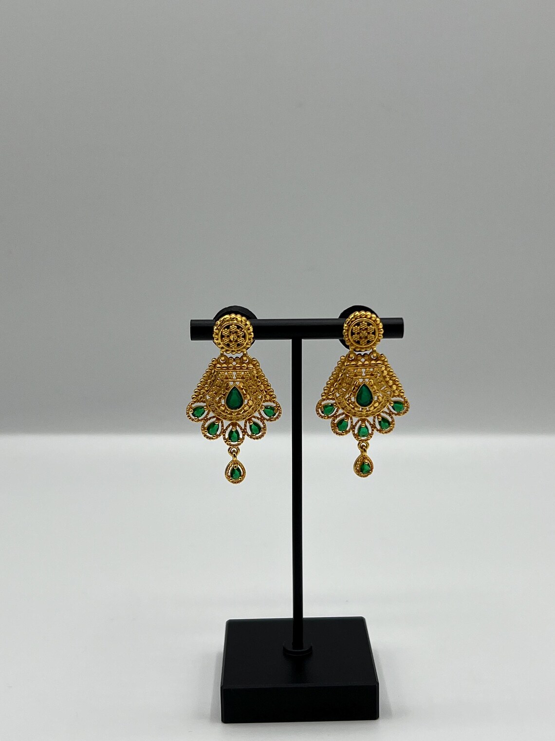Traditional Nepali & Indian Rani Haar | 24K Gold Plated With Green ...