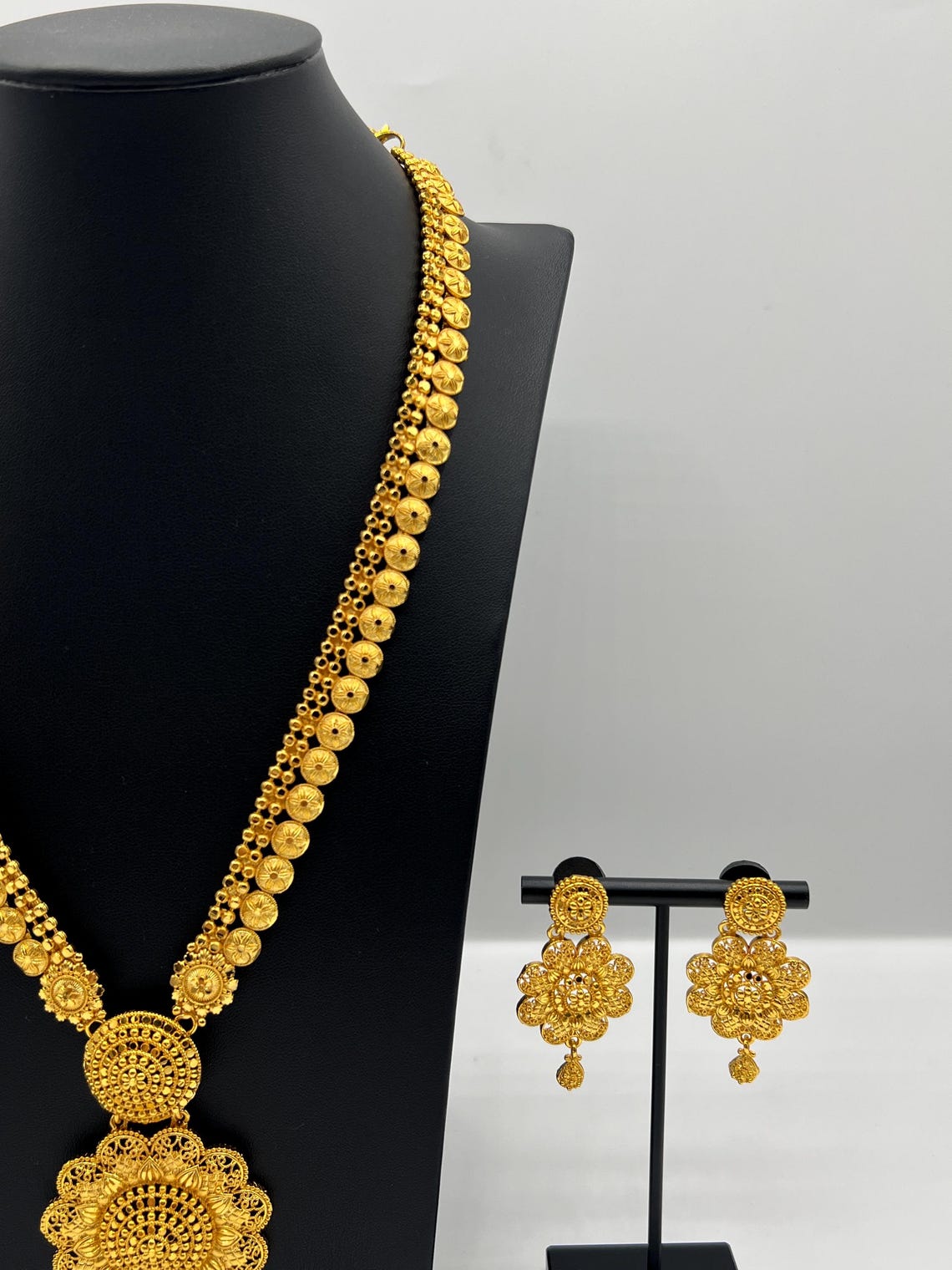24k Gold Plated Luxurious Rani Haar Set - Etsy