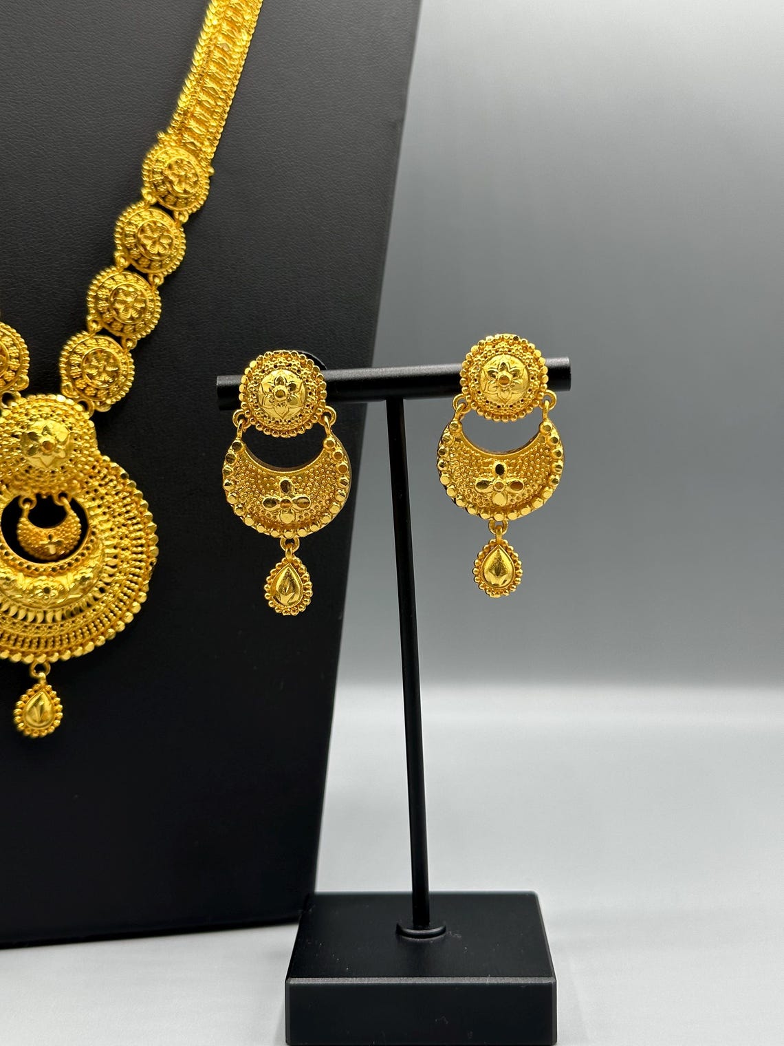 24k Gold Plated Rani Haar Set, Inspired by India, Pakistan, and Nepal ...