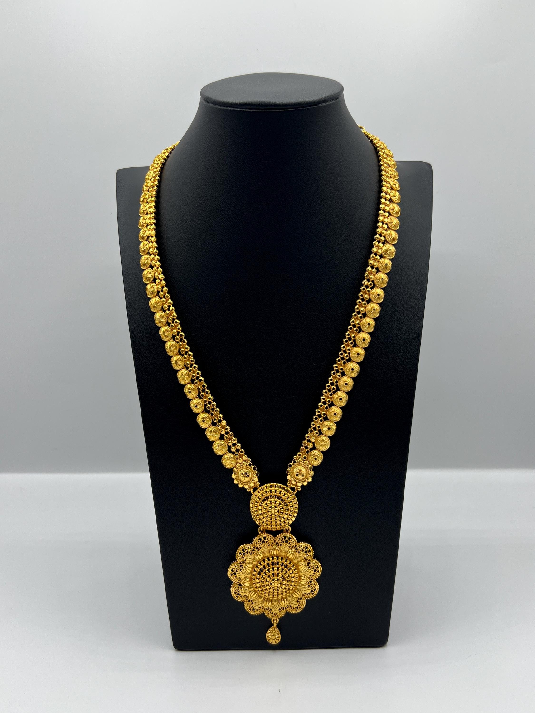 24k Gold Plated Luxurious Rani Haar Set - Etsy