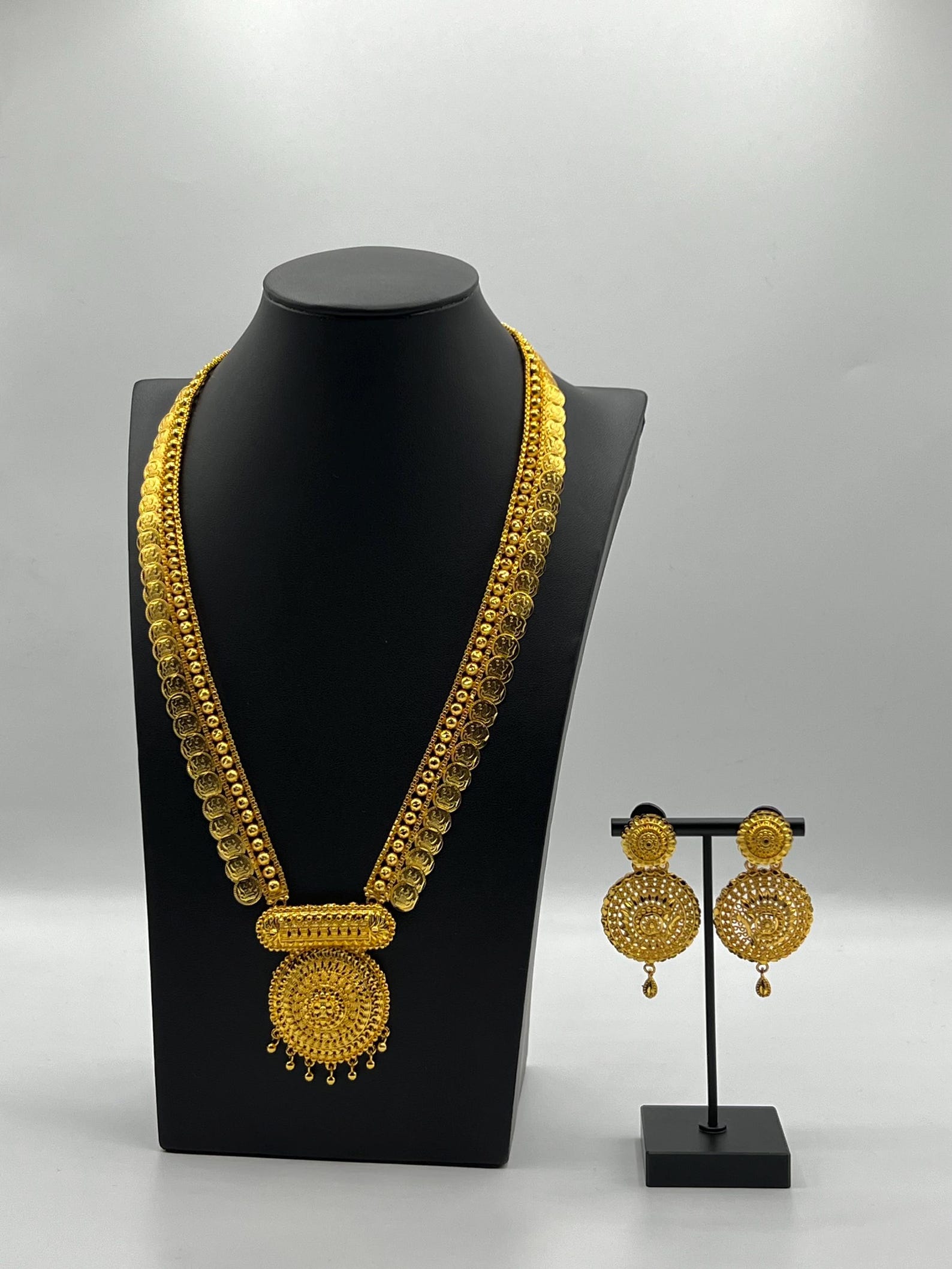 Gold Plated Coin Rani Haar Set, Inspired by India, Pakistan, and Nepal ...