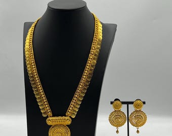 24k Gold Plated Rani Haar Set, Inspired by India, Pakistan, and Nepal ...