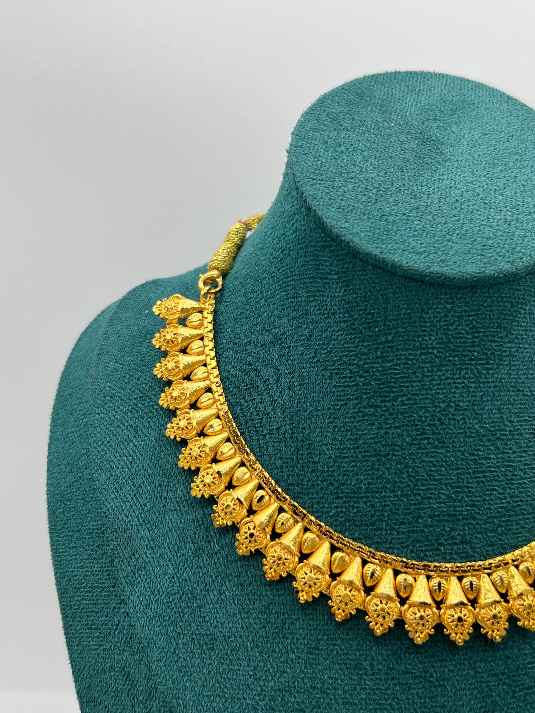 Gold Plated Mini Haar Set Bridal Necklace Traditional Indian Jewellery ...